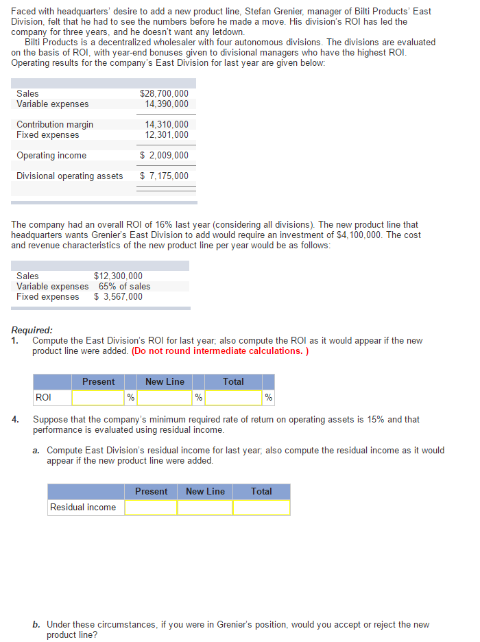 Solved Faced with headquarters' desire to add a new product | Chegg.com