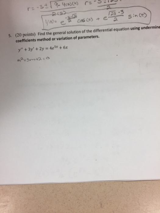 Solved Find the general solution of the differential | Chegg.com