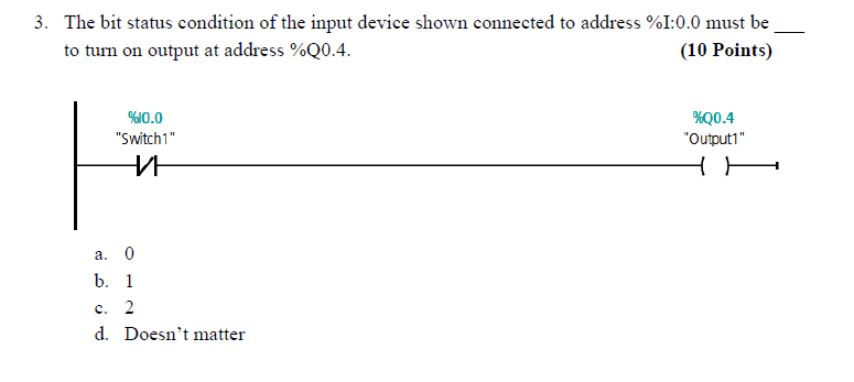 Solved 3 The Bit Status Condition Of The Input Device Shown