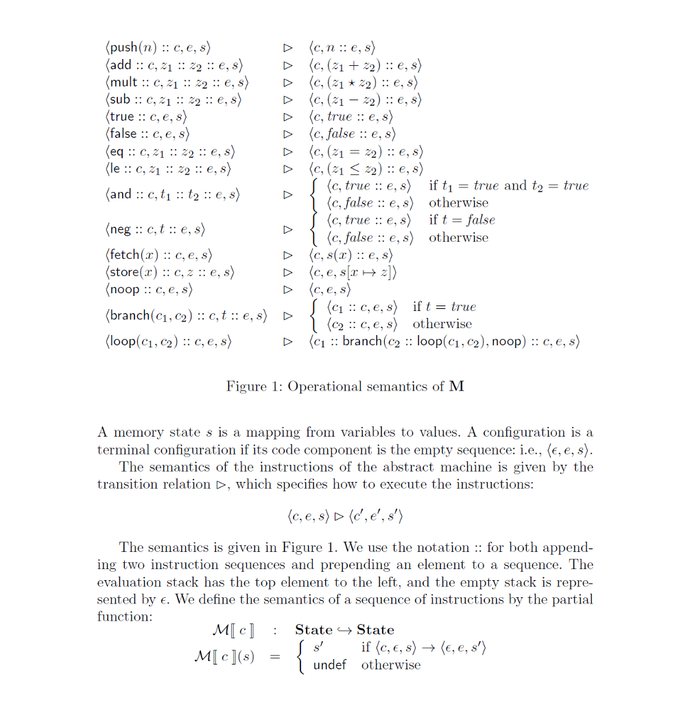 Solved 1 Language specification 1.1 The While Language The | Chegg.com