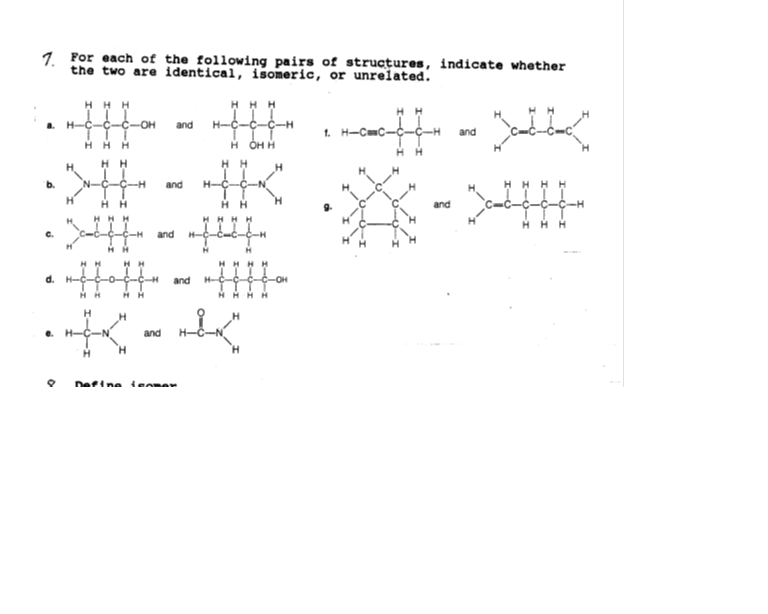Solved For each of the following pairs of structures, | Chegg.com