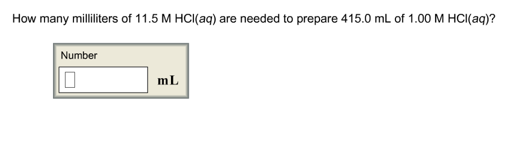 Solved How many milliliters of 11.5 M HCl(aq) are needed to | Chegg.com