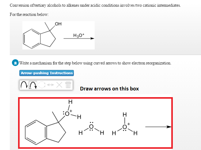 Solved Conversion of tertiary alcohols to alkenes under | Chegg.com