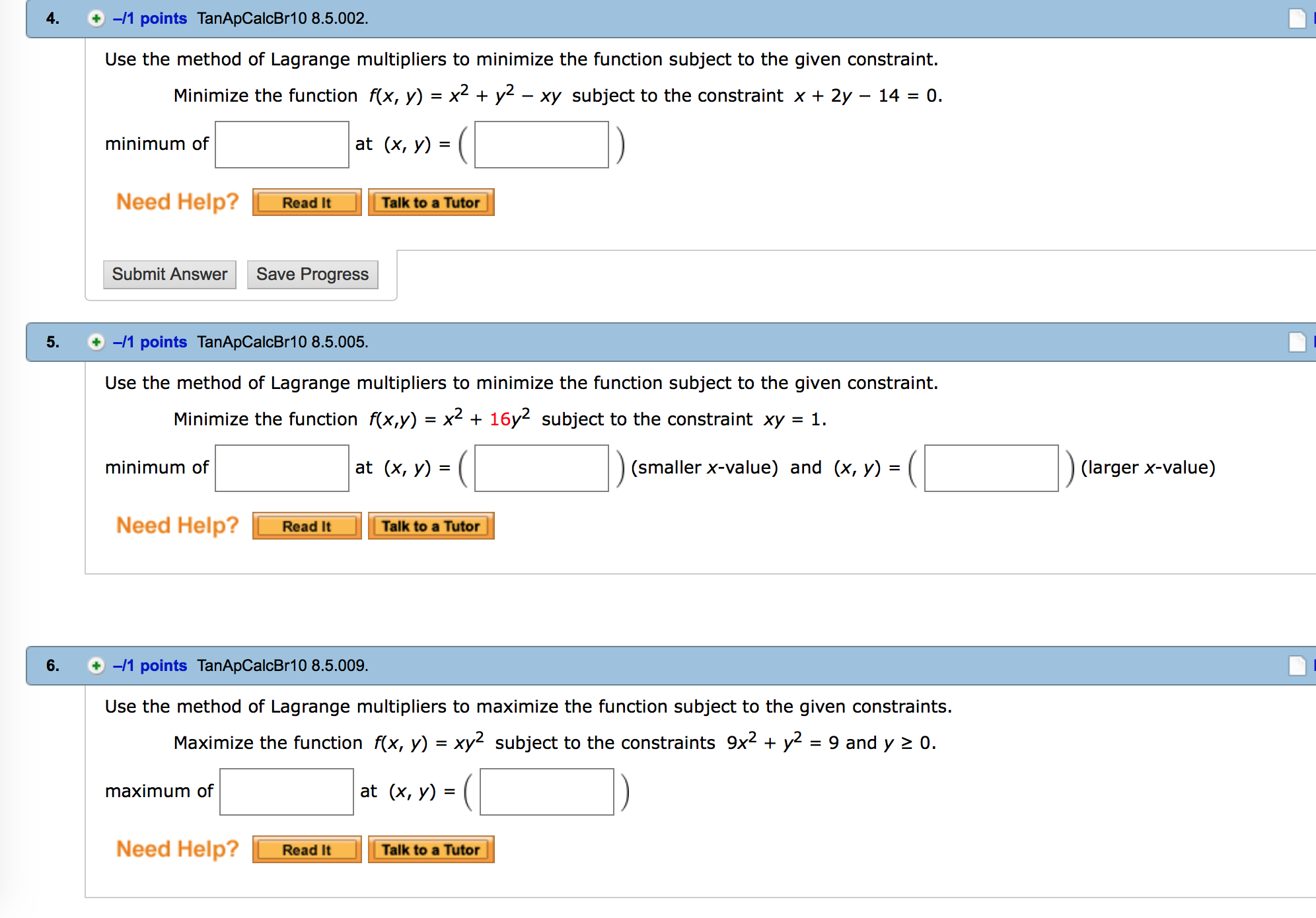 Solved Use the method of Lagrange multipliers to minimize | Chegg.com