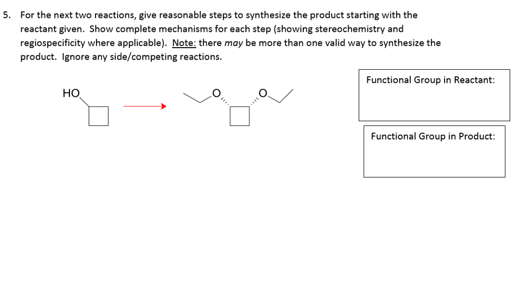 Solved OH Functional Groups in Reactant: Functional Group in | Chegg.com