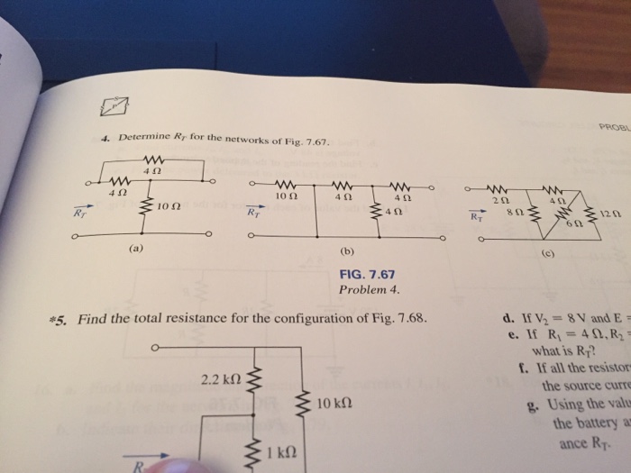 Solved Determine RT for the networks of Fig 7.67. Find the | Chegg.com