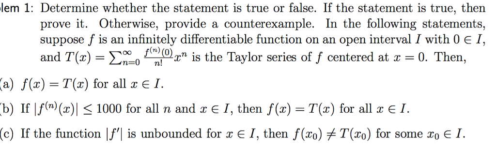 Solved Determine whether the statement is true or false. If | Chegg.com