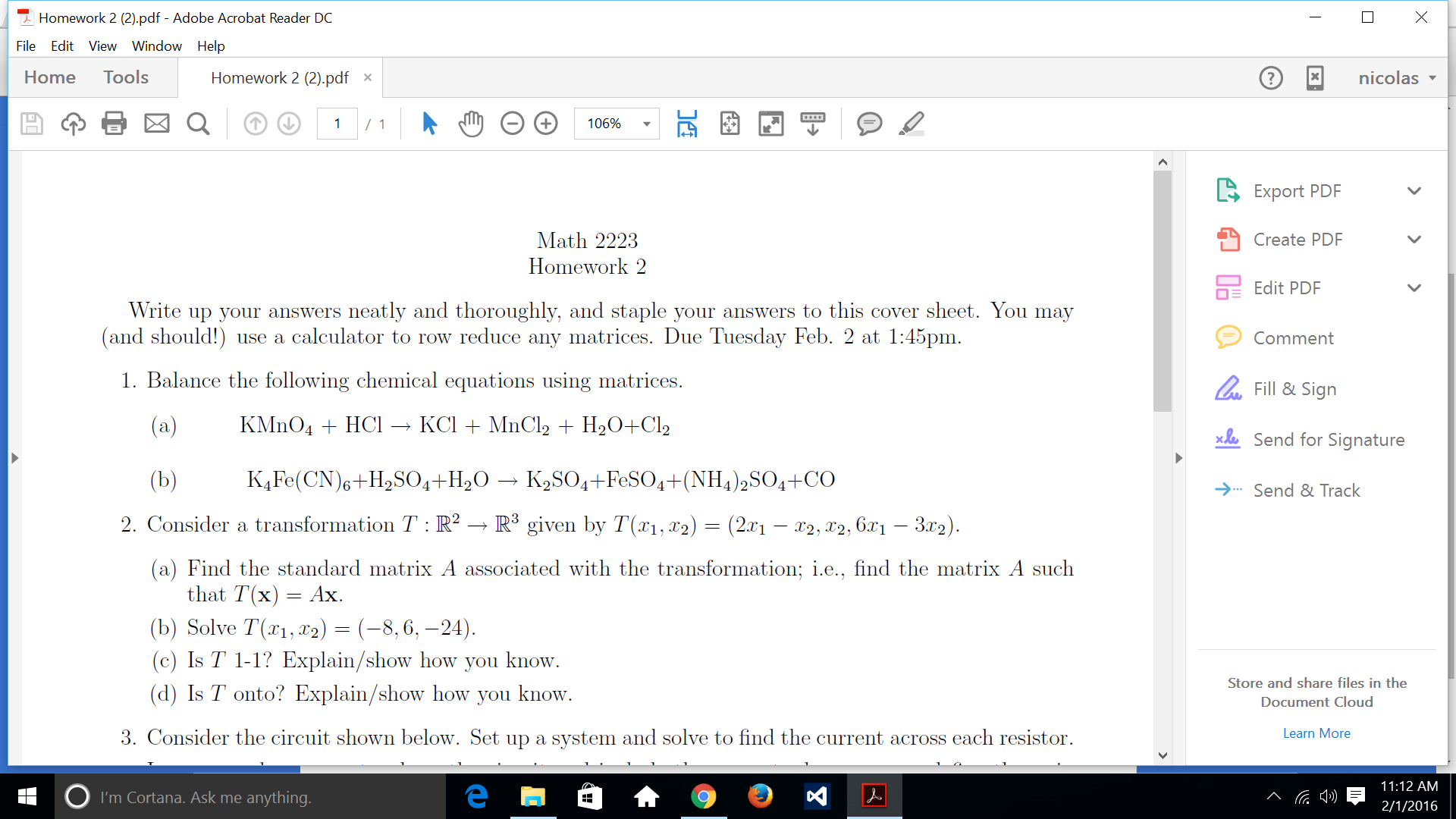 Solved Homework 2 (2).pdf - Adobe Acrobat Reader DO File | Chegg.com