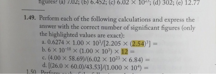 Solved Perform each of the following calculations and | Chegg.com