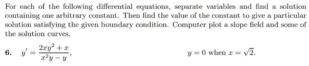Solved For each of the following differential equations, | Chegg.com
