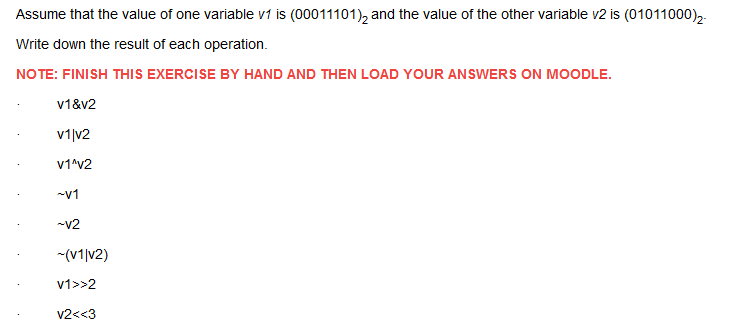Solved Assume that the value of one variable v1 is | Chegg.com