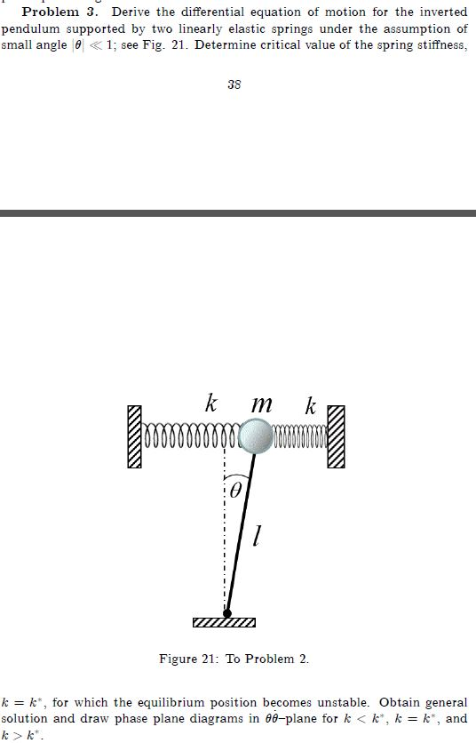 Solved Problem 3. Derive of motion for the inverted the | Chegg.com