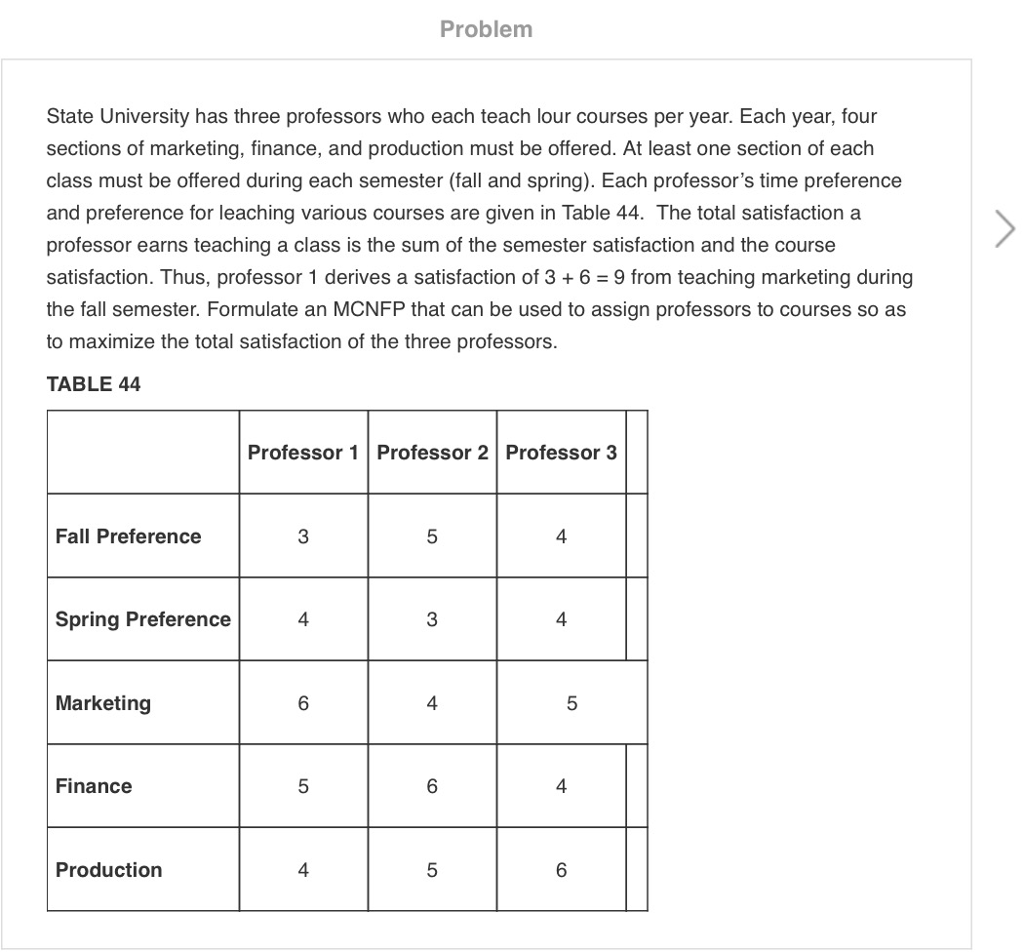 Solved State University has three professors who each teach | Chegg.com