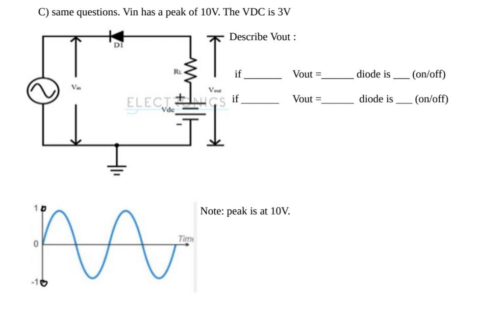 Solved 5) suppose for the following questions that the diode | Chegg.com