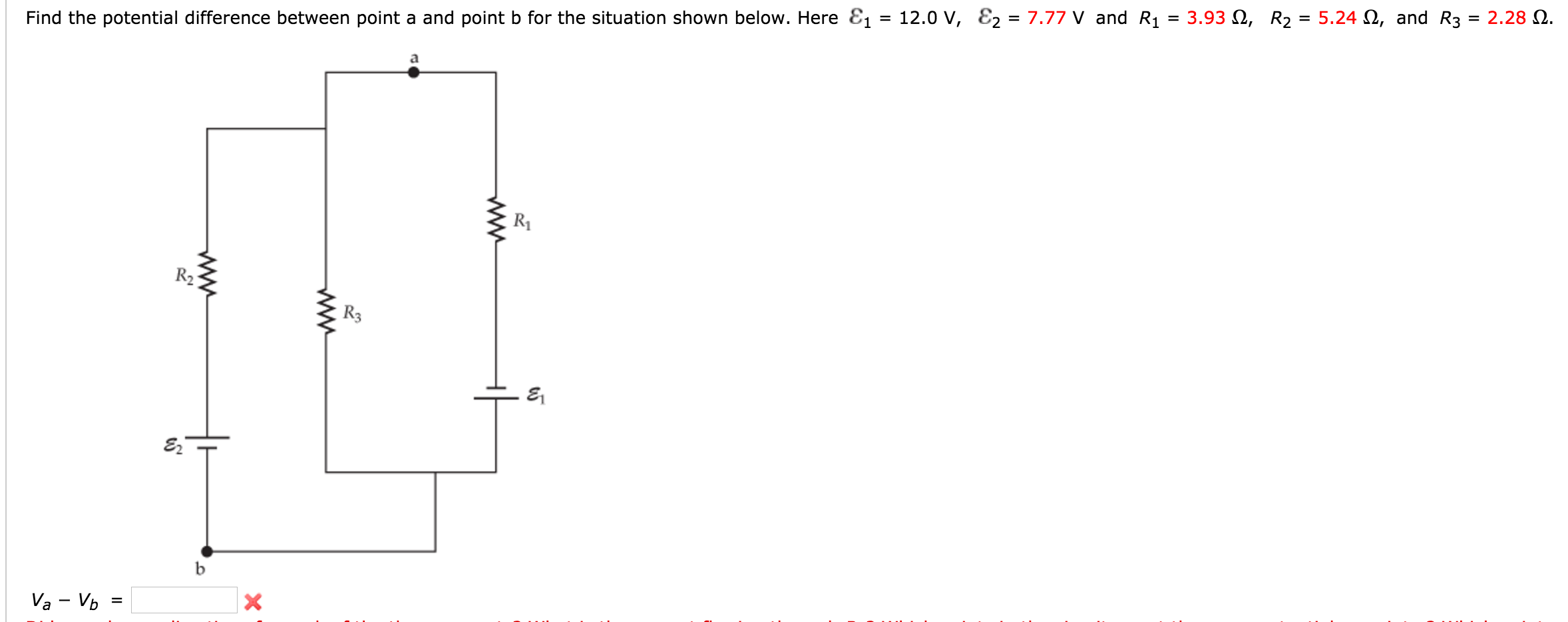 Solved Find the potential difference between point a and | Chegg.com