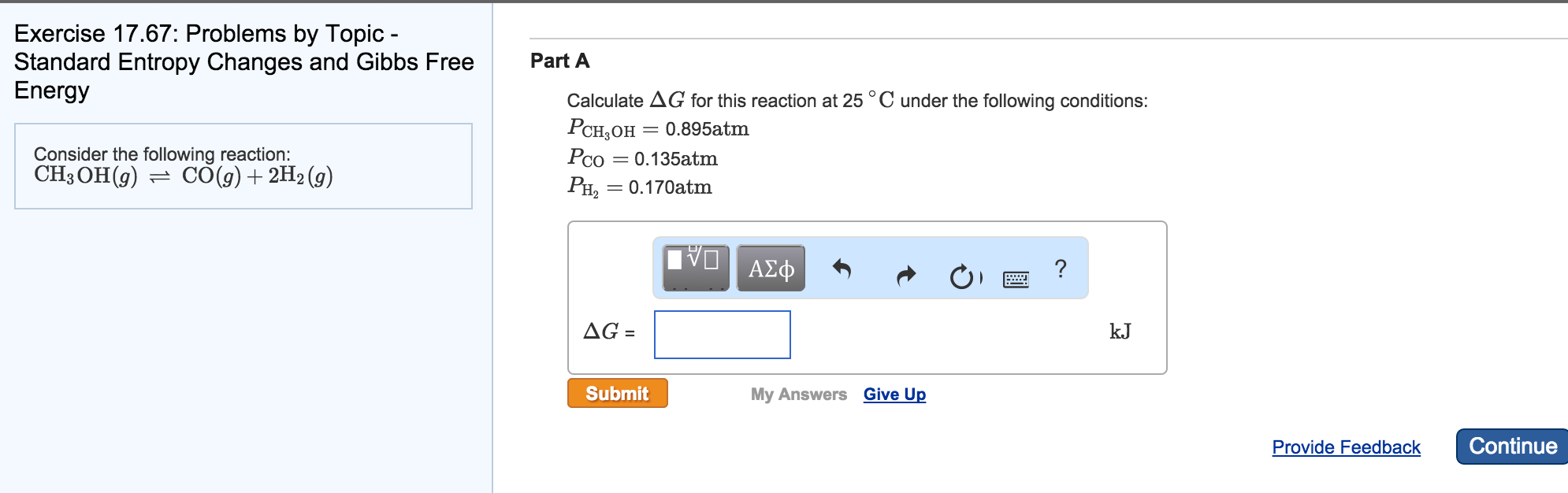 Solved Exercise 17.70: Problems by Topic - Free Energy | Chegg.com