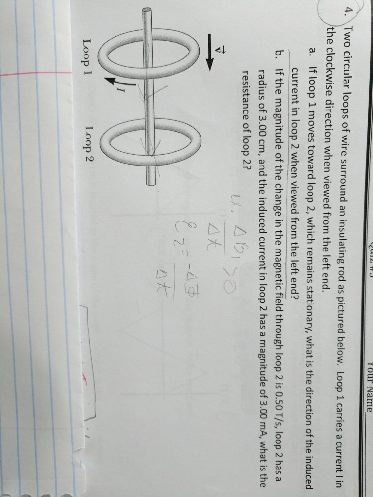Solved Two circular loops of wire surround an insulating rod | Chegg.com