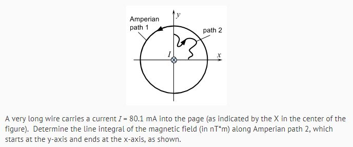 Solved Amperian path 1 path 2 A very long wire carries a | Chegg.com