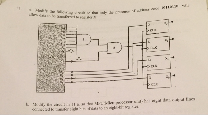 Solved modify the following circuit so that only the | Chegg.com
