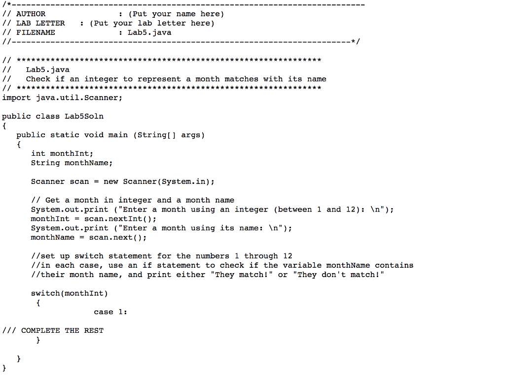 Solved Import Java Util Scanner {public Class Lab5soln