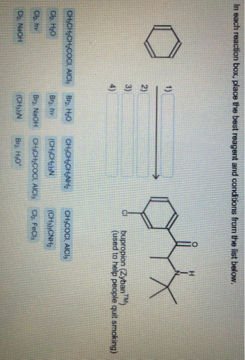 Solved In each reaction box, place the best reagent and | Chegg.com