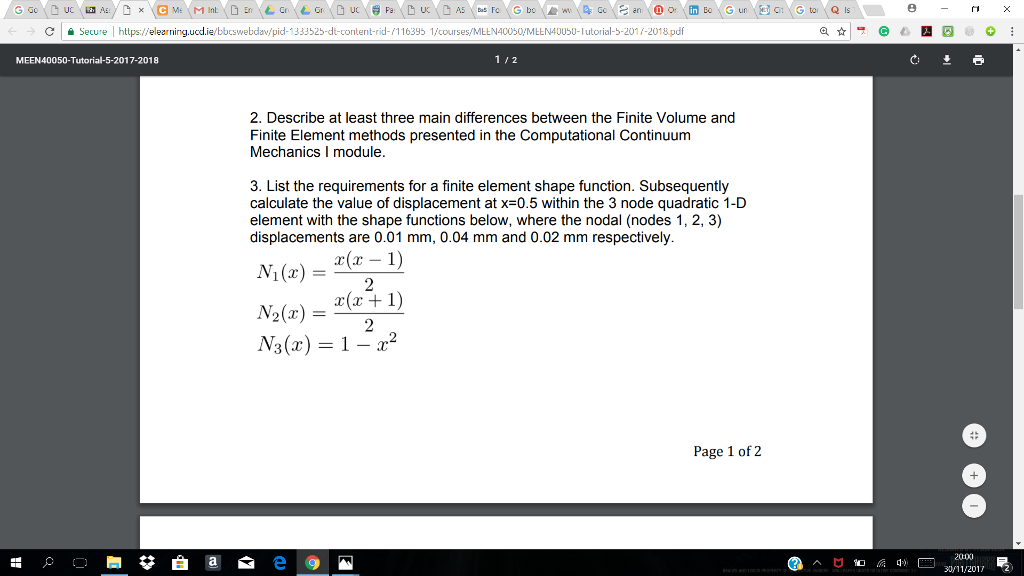 Solved Secure https://elearning.uco.ie | Chegg.com