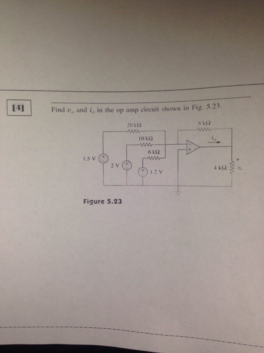 Solved Find v_o and i_o in the op amp circuit shown in Fig. | Chegg.com