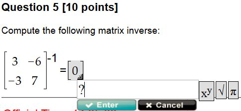 Solved Compute the following matrix inverse: | Chegg.com