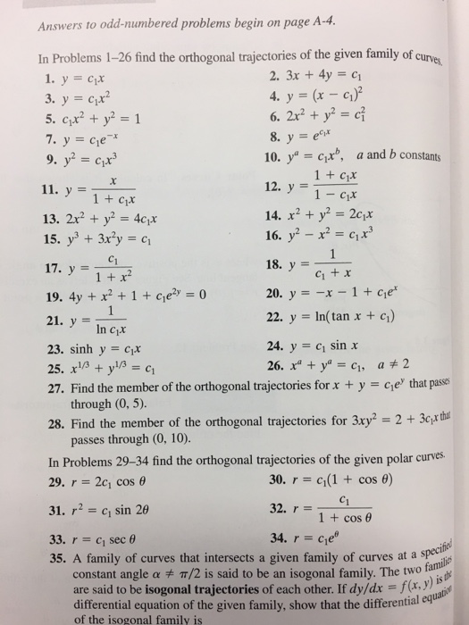 Solved Answers to odd-numbered problems begin on page A-4. | Chegg.com