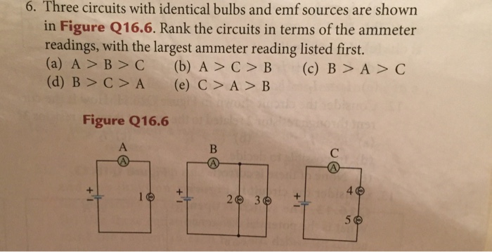 Solved Three circuits with identical bulbs and emf sources | Chegg.com