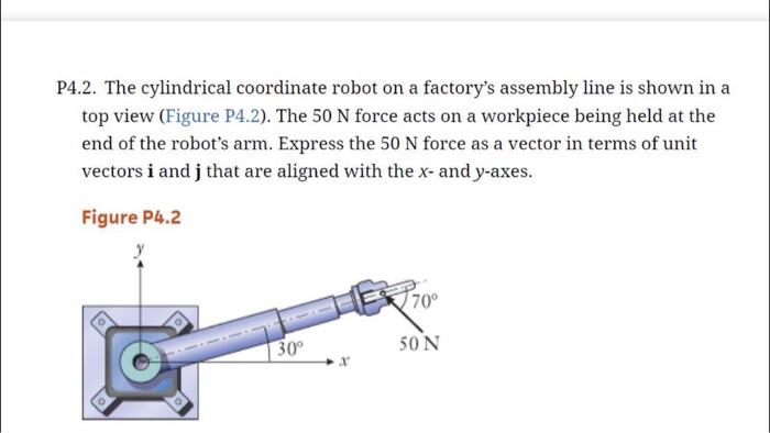 The cylindrical coordinate robot on a factory's | Chegg.com