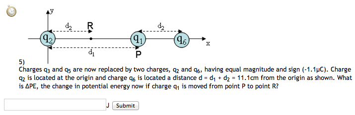 Solved Charges q3 and q5 are now replaced by two charges, q2 | Chegg.com
