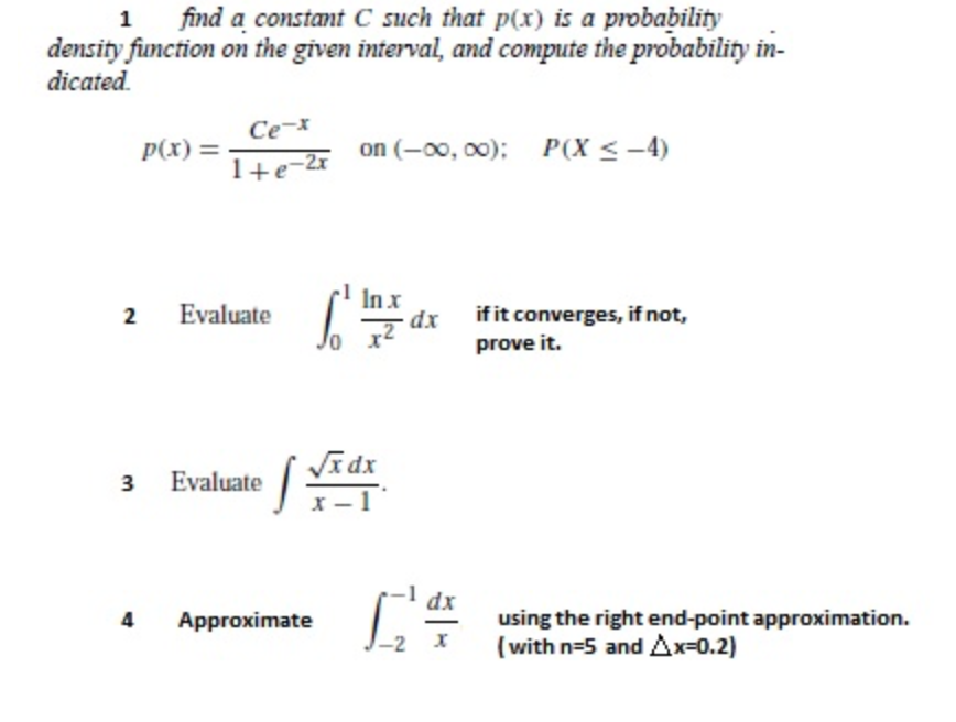 Solved Find a constant C such that p(x) is a probability | Chegg.com