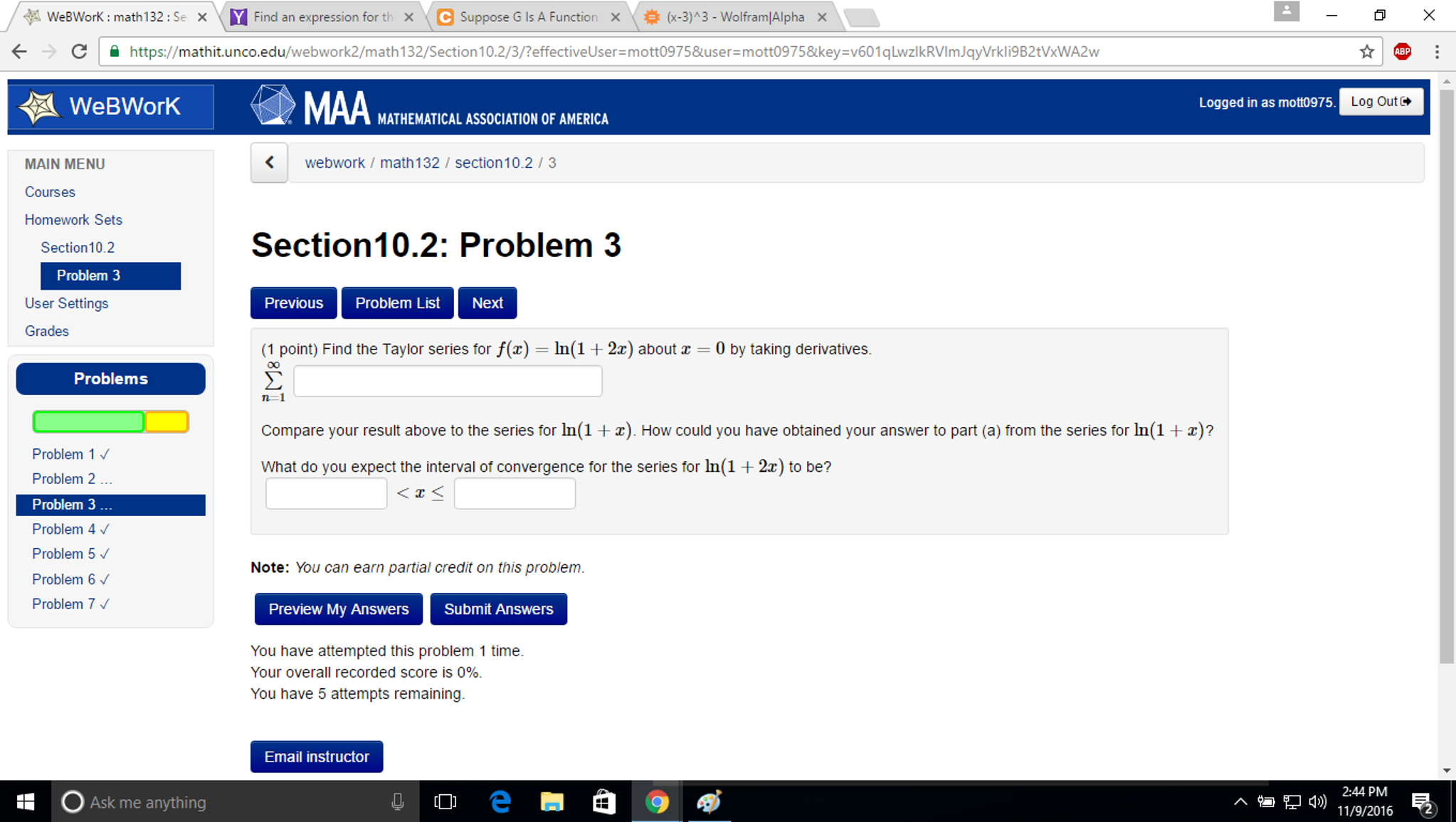 Solved WeBWork math 132 Se X Find an expression for th X C | Chegg.com