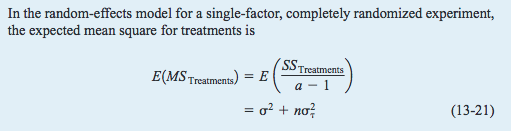 Solved In the random-effects model for a single-factor, | Chegg.com