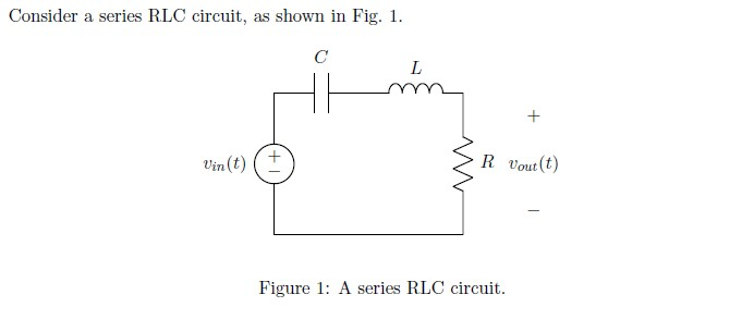 Consider a series RLC circuit, as shown in Fig. 1 R | Chegg.com
