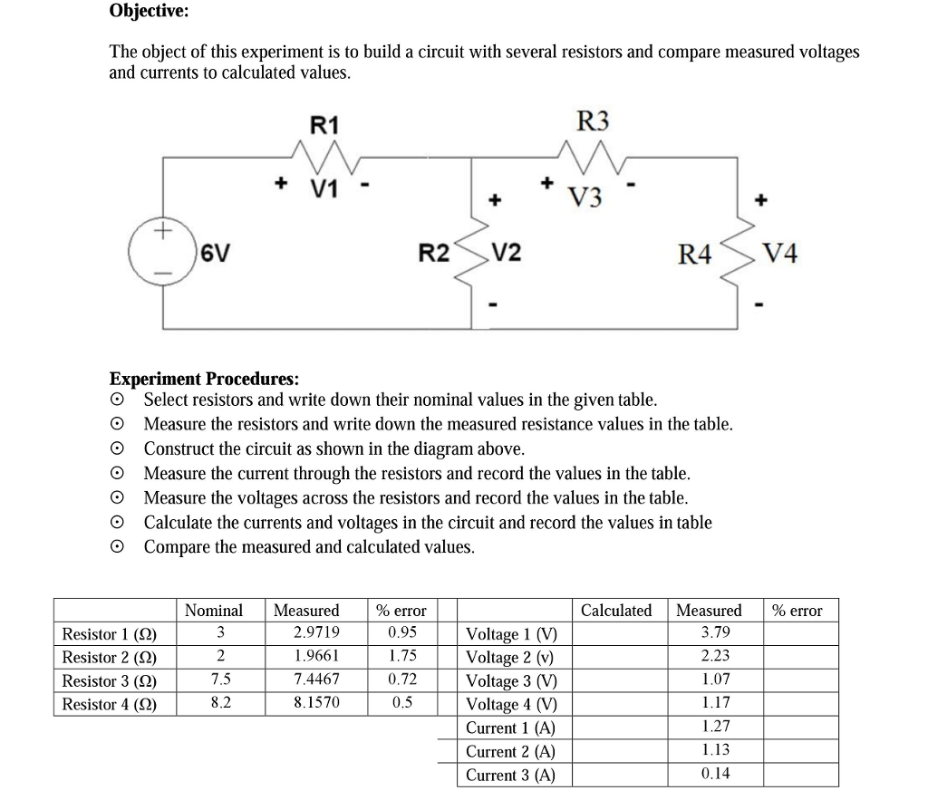 Solved The object of this experiment is to build a circuit | Chegg.com