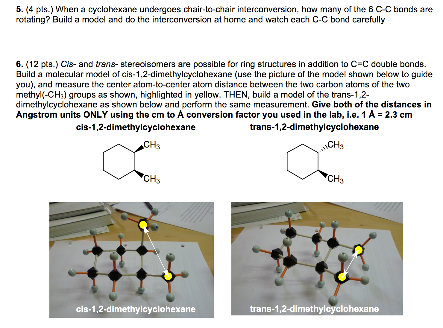 Solved When a cyclohexane undergoes chair-to-chair | Chegg.com