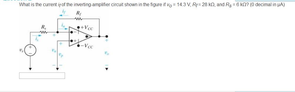Solved What is the current i_f of the inverting-amplifier | Chegg.com