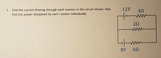 Solved 12V Find the current flowing through each resistor in | Chegg.com