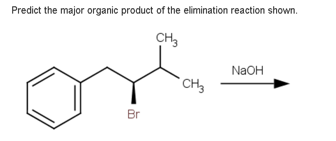 Solved Predict the major organic product of the elimination | Chegg.com