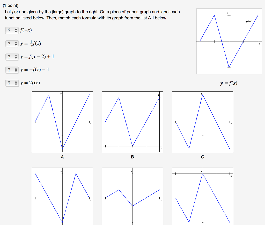 Solved (1 point) Letf(r) be given by the (large) graph to | Chegg.com Solved (1 point) Letf(r) be given by the (large) graph to | Chegg.com