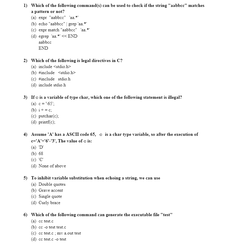 Solved l) Which of the following command(s) can be used to | Chegg.com