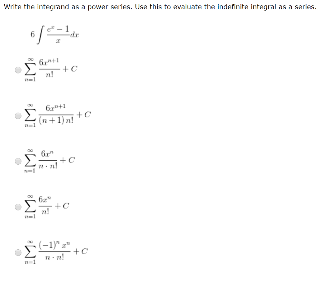 Solved Write the integrand as a power series. Use this to | Chegg.com