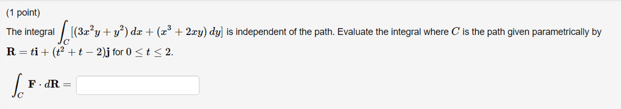 Solved The integral integral_C [(3x^2y + y^2) dx + (x^3 + | Chegg.com