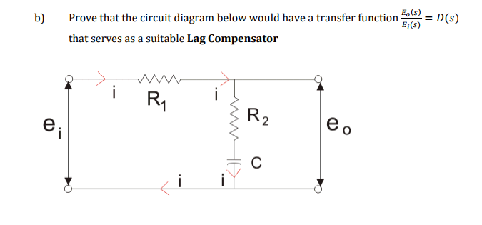 Solved Prove that the circuit diagram below would have a | Chegg.com