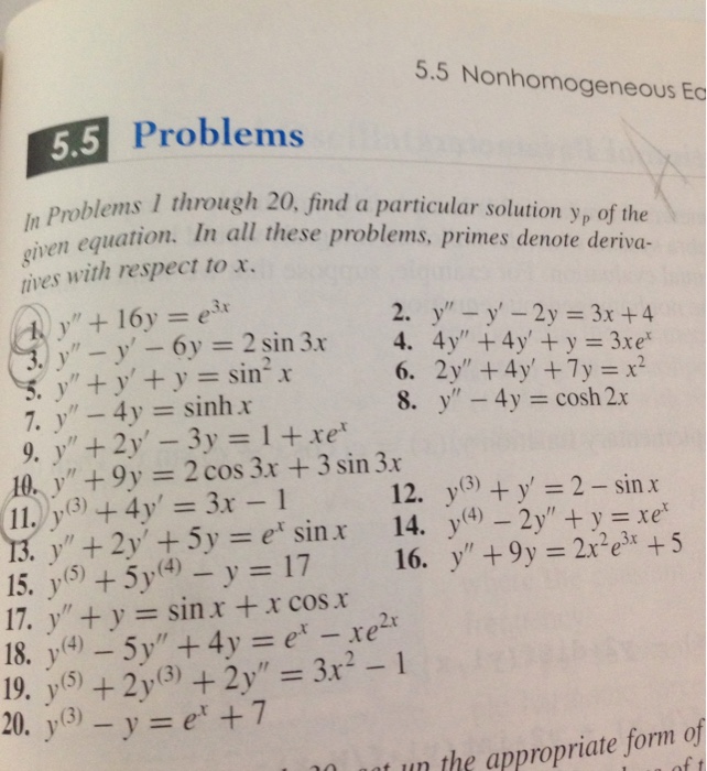 Solved In problems 1 through 20, find a particular solution | Chegg.com