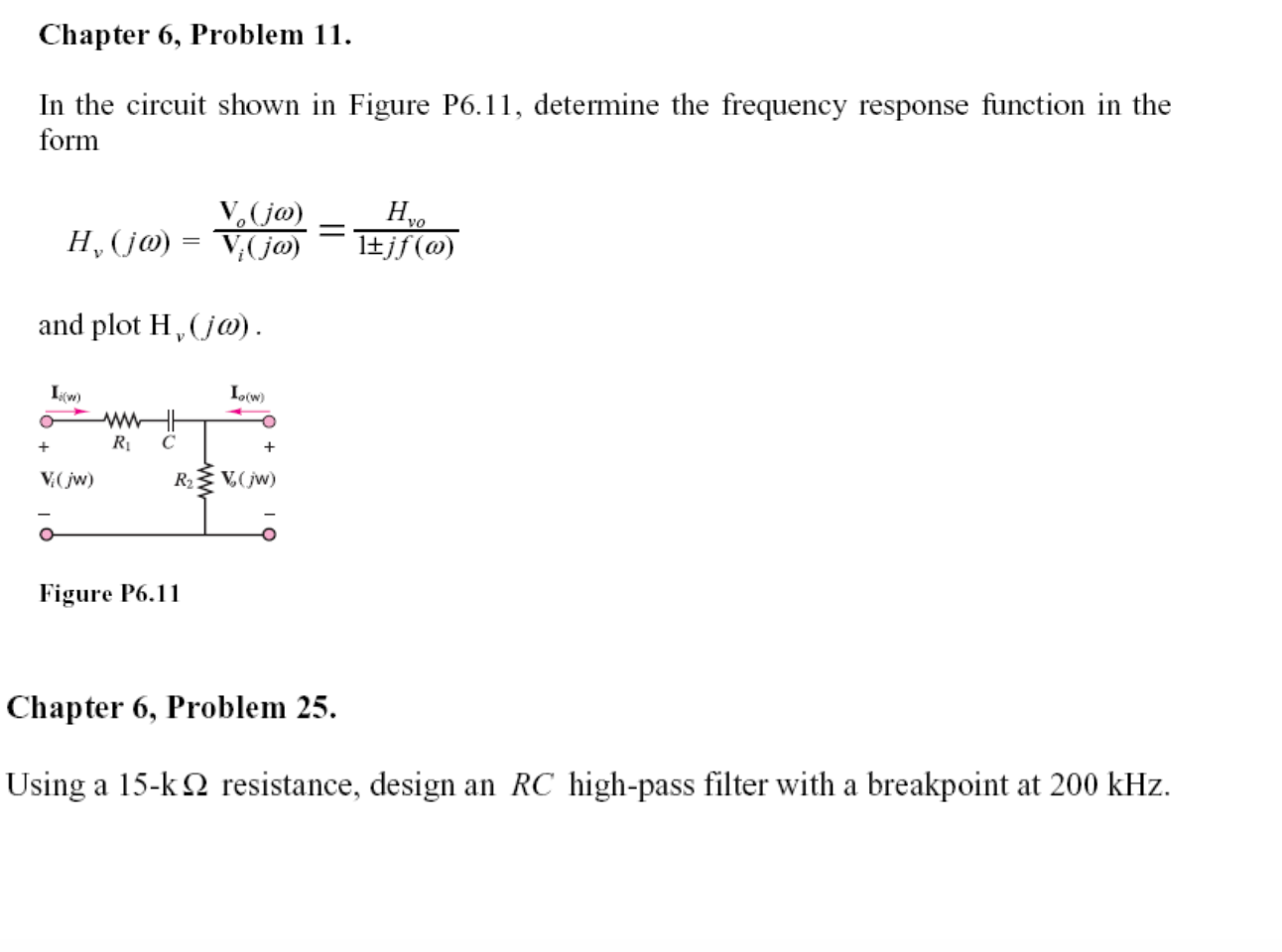 Solved In the circuit shown in Figure P6.11, determine the | Chegg.com