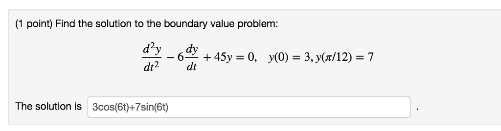 Solved Find the solution to the boundary value problem: d^2 | Chegg.com