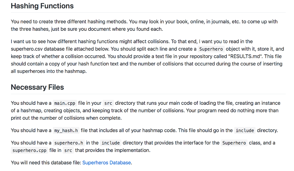 Solved For this project you are tasked with creating a | Chegg.com